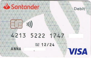 Bankkarte: Santander Debit (Santander Bank Polska, PolenCol:PL-VI-0440.02