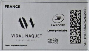 Stamp: Vidal Naquet. Redesign (France: Personalized stamps ...