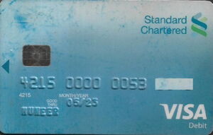 Bank Card: Standard Chartered (Standard Chartered, PakistanCol:PK-VI-0043