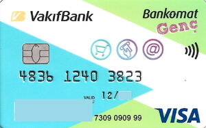 Bank Card: Bankomat Genç (VakifBank, Türkiye (Turkey)Col:TR-VI-0539