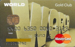 Bank Card: World - Gold Club (Yapi Kredi Bankasi, Türkiye (Turkey)Col ...