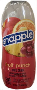 Drink Label: Snapple Fruit Punch (Snapple Beverage Corp., United States ...