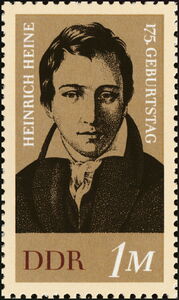 Stamp: 175th Birth Anniversary of Heinrich Heine (1797-1856) (Germany ...
