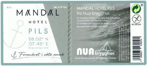 Drink Label: Mandal Hotel Pils (NUA Bryghus, NorwayCol:NO-BEER-000764