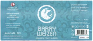 Drink Label: Barrry Weizen (Stanislaus Brewskovitch, NetherlandsCol:NL ...