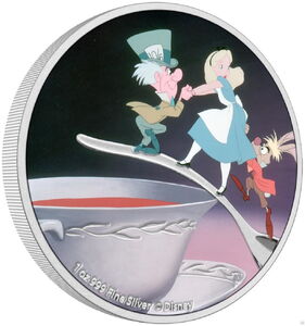 Moneda: 2 Dollars (Disney - Alice in Wonderland 70th. Anni. Mad Hatter ...