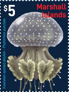 Stamp: Australian Spotted Jellyfish (Phyllorhiza punctata) (Marshall ...