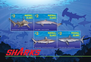 Stamp: Sharks (Marshall Islands(Sharks (2022)) Sn:MH 1377,Yt:MH 4292-4295