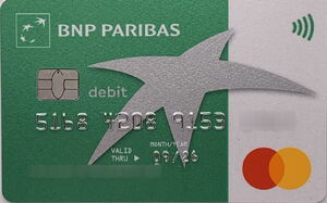 Bank Card: MasterCard Debit - BNP PARIBAS (BNP Paribas Bank Polska, PolandCol:PL-MC-0708