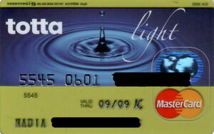Bank Card: Totta Light (Banco Totta & Acores, PortugalCol:PT-MC-0012.04