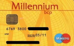 Bank Card: Millennium bcp (Banco Comercial Portugués, PortugalCol:PT-MS ...