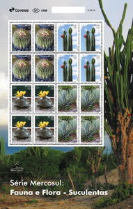 Stamp: Mercosur 2022 : Succulents (Brazil(Mercosur 2022 : Succulents ...