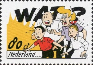 Stamp: Suske, Wiske, Lambik and Aunt Sidonia (Netherlands("Suske and ...