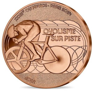 Coin: ¼ Euro (Sports - Cycling) (France(2021~2024 - Olympic Games Paris ...