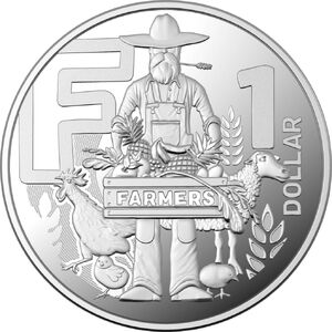 Moneda: 1 Dollar (Letter F - Farmers. Silver) (Australia(2019~Today ...