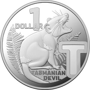 Moneda: 1 Dollar (Letter T - Tasmanian Devil. Silver) (Australia(2019 ...