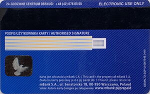 Bank Card: VISA Prepaid - mBank (BRE Bank SA/MultiBank/mBank, PolandCol ...