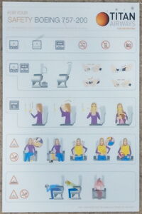 Safety Card: Boeing 757-200 (Titan Airways, United Kingdom of Great ...