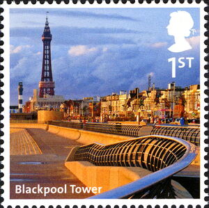Stamp: Blackpool Tower (United Kingdom of Great Britain & Northern ...