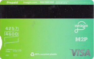 Tarjeta de Banco: Imagin Reload (Banco Imagin, EspañaCol:ES-VI-0955