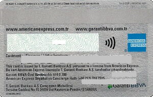 Bank Card: American Express (Garanti Bankası, Türkiye (Turkey)Col:TR-AE ...