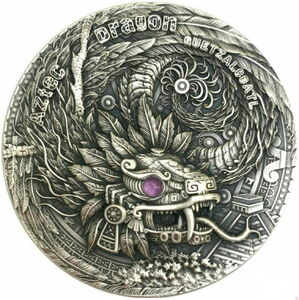 Coin: 2 Dollars (Aztec Dragon - Quetzalcóatl) (Niue(2018~Today ...