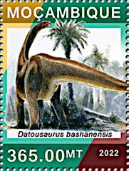 Stamp: Datousaurus bashanensis (Mozambique(Dinosaurs (2022)) Col:MZ ...