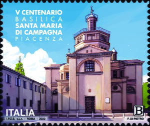 Stamp: Basilica of Santa Maria di Campagna, Piacenza (Italy(Italian ...