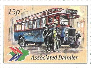 Stamp: Associated Daimler (United Kingdom: Cinderella Stamps(Isle of ...