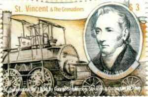 Stamp: Locomotion No. 1, Built by George Stephenson, 1825 (Saint ...