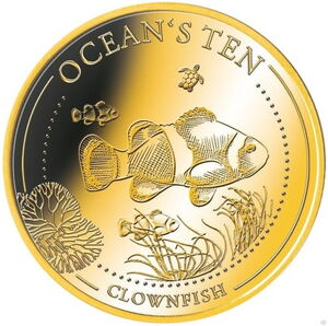 Coin: 2.50 Dollars (Ocean's Ten - Clownfish) (Niue(Numismatic Product ...