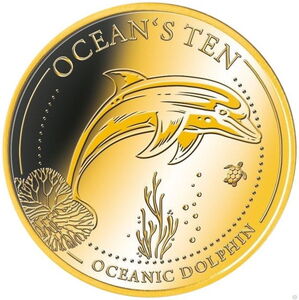Coin: 2.50 Dollars (Ocean's Ten - Oceanic Dolphin) (Niue(Numismatic ...