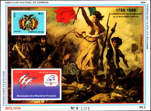 Stamp: Freedom leads the people (BoliviaMi:BO BL181