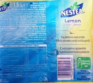Dryckesetikett: Nestea Lemon (Maspex România S.R.L, RumänienCol:RO-TEA ...