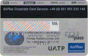 銀行卡: KRONES - AirPlus (Lufthansa AirPlus Servicekarten, 德國Col:DE-MC-0012