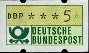 Stamp: Post horn, DBP normal (Germany, Federal Republic(ATM Labels) Mi ...