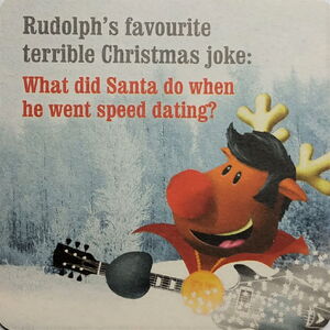 Beer Coaster: Rocking Rudolph (Hardys & Hansons, United Kingdom of ...