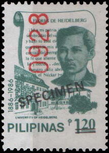 Stamp: José Rizal (1861-1896), Heidelberg University (PhilippinesMi:PH SPC1718