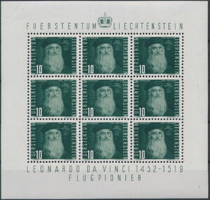 Stamp: Leonardo da Vinci (Liechtenstein(Airplane pioniers) Mi:LI 257KB ...