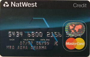 Bank Card: NatWest MasterCard (National Westminster Bank, United ...