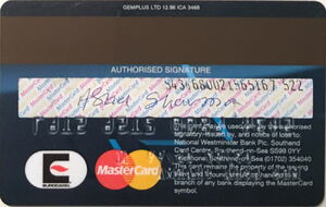Bank Card: NatWest MasterCard (National Westminster Bank, United ...