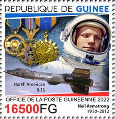 Stamp: Command Module of Columbia (Guinea(10th Memorial Anniversary of ...