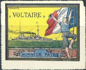 Stamp: Voltaire Honneur Patrie (France: Cinderella Stamps(Delandre ...