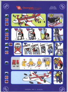 Safety Card: B737-700 (Georgian Airways, GeorgiaCol:TGZ-GE-0002