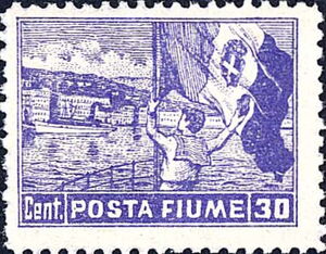 Stamp: Port of Fiume - POSTA FIUME (Fiume(Definitives (1919) POSTA ...