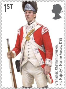 Stamp: Royal Marine Uniform of 1775 (United Kingdom of Great Britain ...