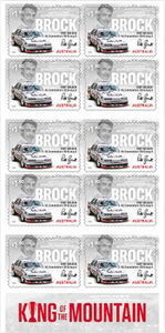 Stamp: Brock and 1987 Holden VK Commodore (Australia(Peter Brock, Motor ...