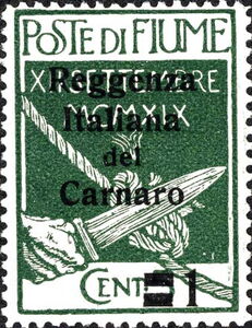Briefmarke: Overprint "Reggenza Italiana del Carnaro" (Fiume(Overprints ...