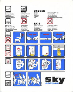 Safety Card: B737-400 (Sky Airlines, Türkiye (Turkey)Col:SHY-TR-0007