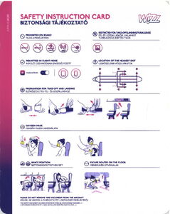 Safety Card: Airbus A320 (Wizz Air, HungaryCol:WZZ-HU-0015